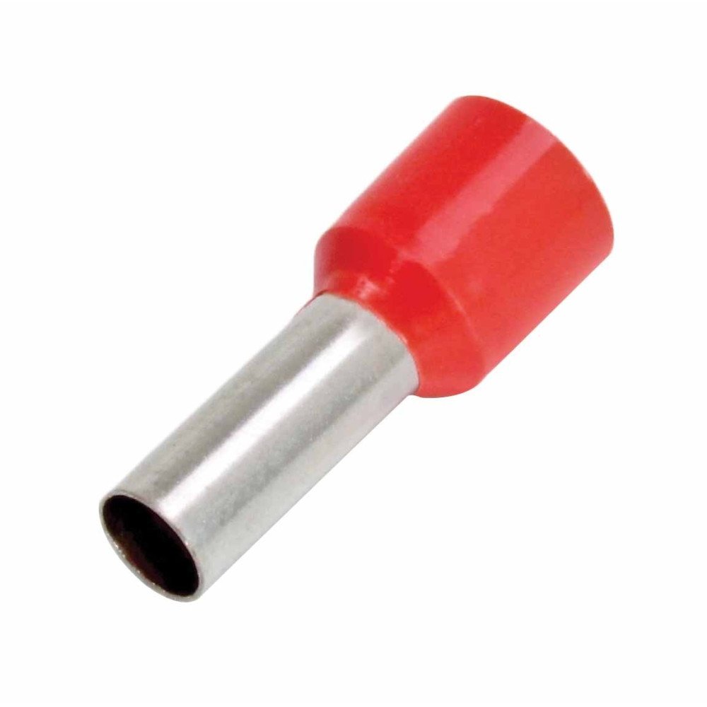 Terminal aislado para cable E1012 Rojo 100 Pcs